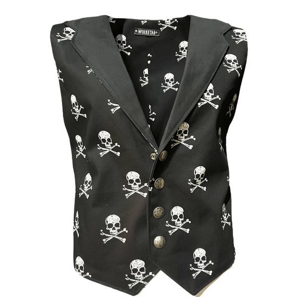Wornstar Custom Handmade Vest - Skulls